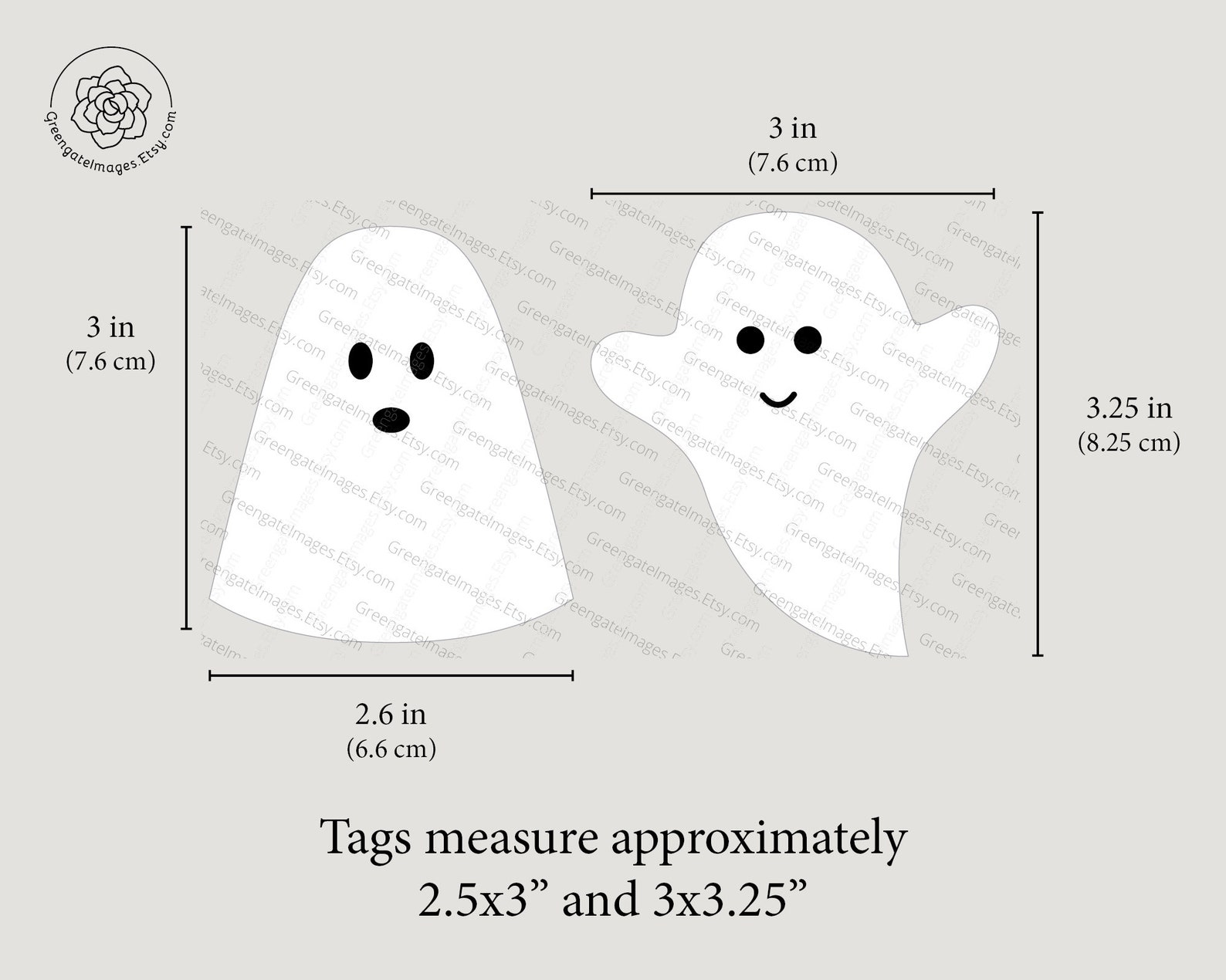 Halloween Ghost Gift Tags Printable Gift Tags Favor Tags | Etsy