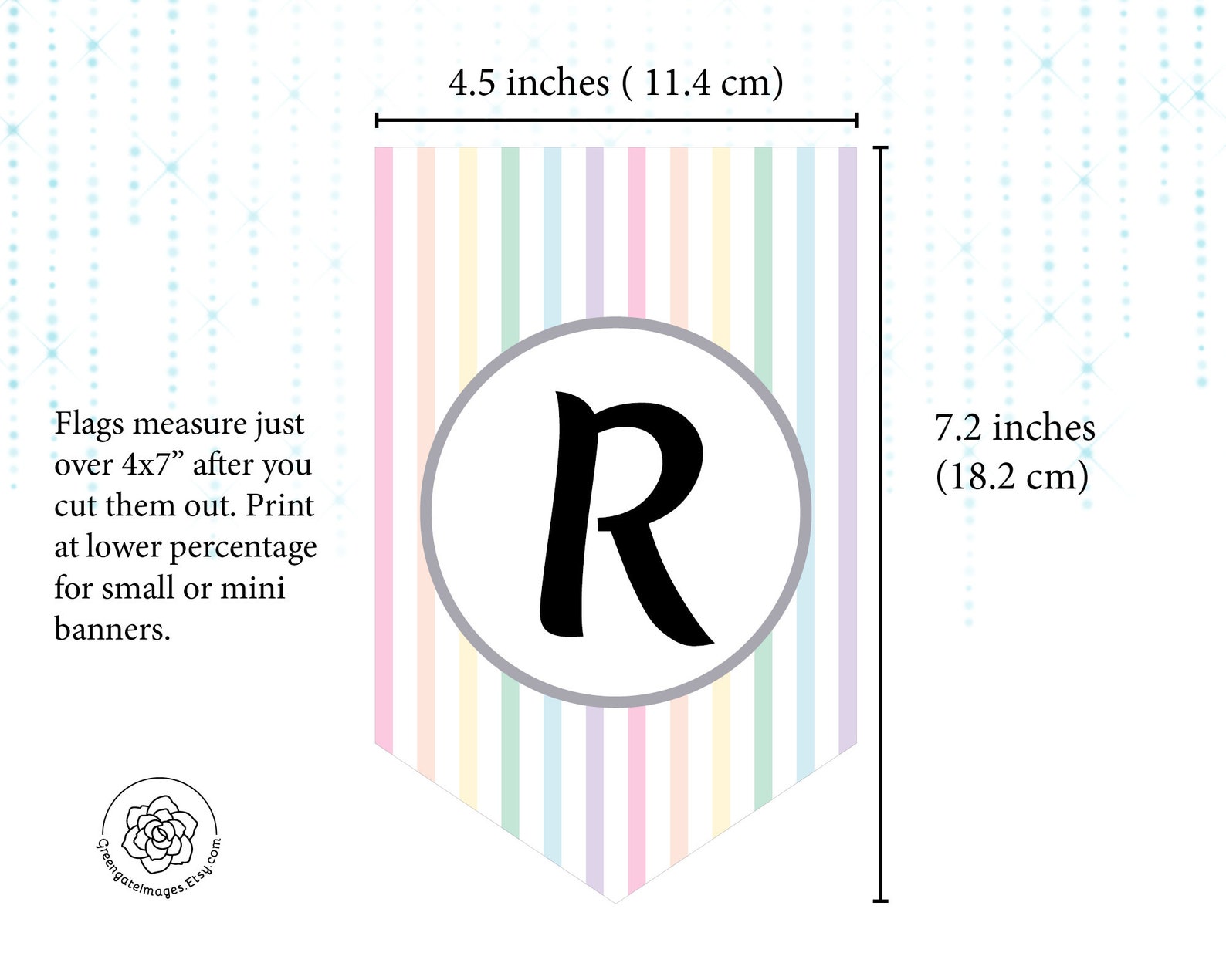 Printable Message Banner Pastel Rainbow Bunting Pink Peach - Etsy