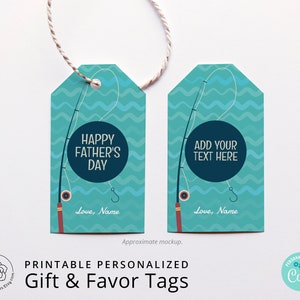 Fishing Gift Tag - Father's Day Gift Tags, Printable Gift Tag, Editable ...