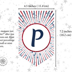 Patriotic Letter Banner - EDITABLE and PRINTABLE 4th of July Message ...