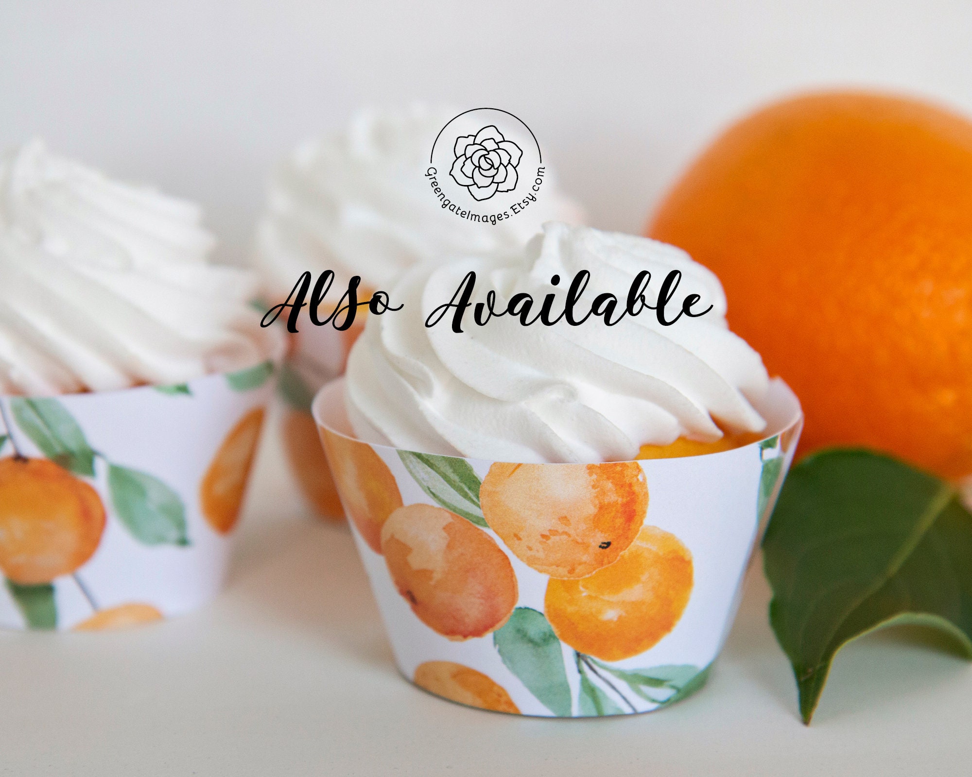 Orange Gift Tags Watercolor Oranges Leaves Corjl Editable | Etsy