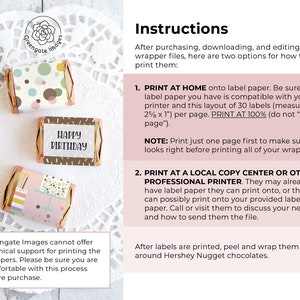 Birthday Nugget Wrappers - Printable/fillable PDF Download for Wrapping ...