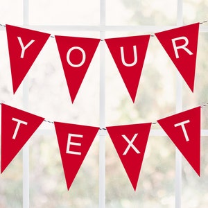 Red Letter Banner - PRINTABLE, Editable Banner PDF. Instant Digital ...