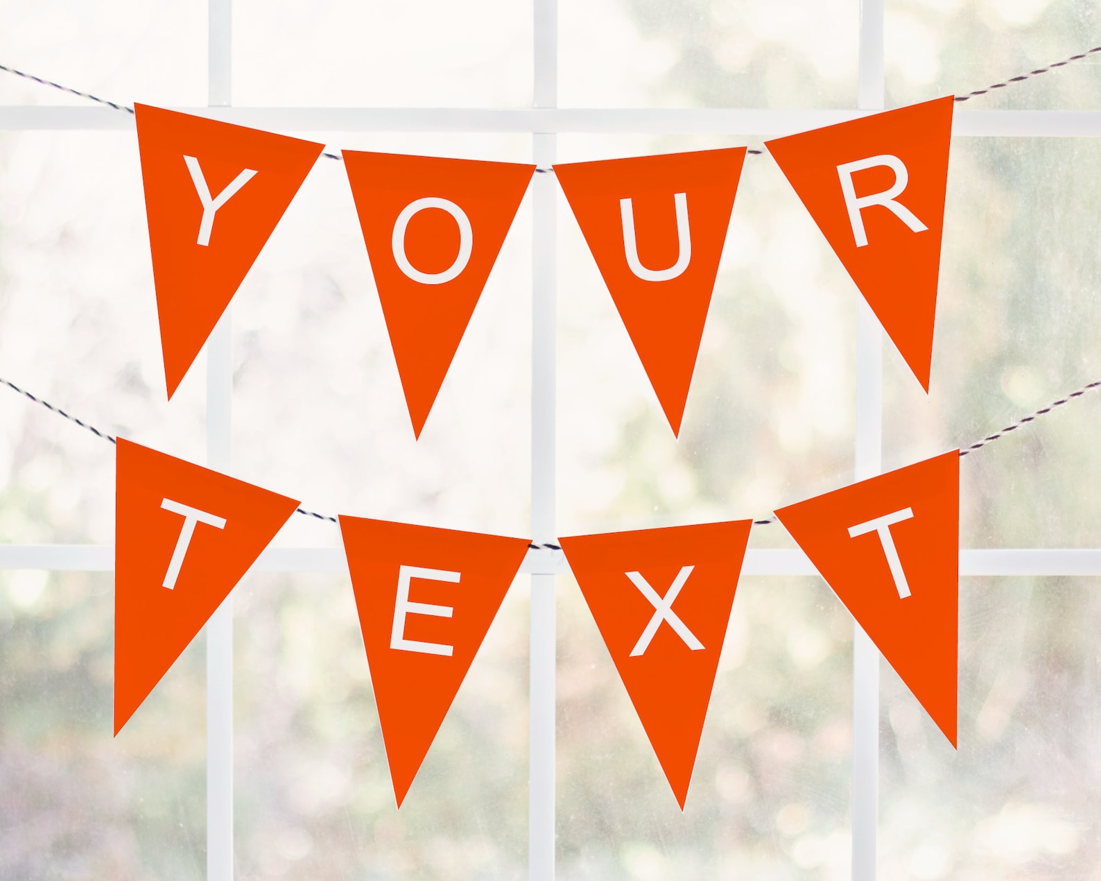 Orange Letter Banner - PRINTABLE, Editable Banner PDF. Instant Digital ...