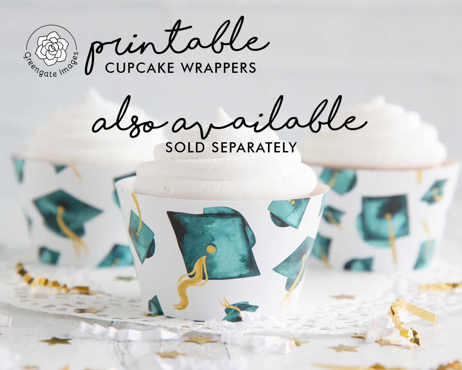 Teal Graduation Bunting PRINTABLE Graduation Cap Design - Etsy