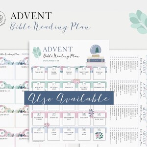 Advent Bible Reading Plan PRINTABLE Advent Calendar, Advent Bookmarks ...