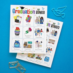 Kindergarten Graduation Bingo Game – 3x3 and 4x4 Cards for Young Kids ...