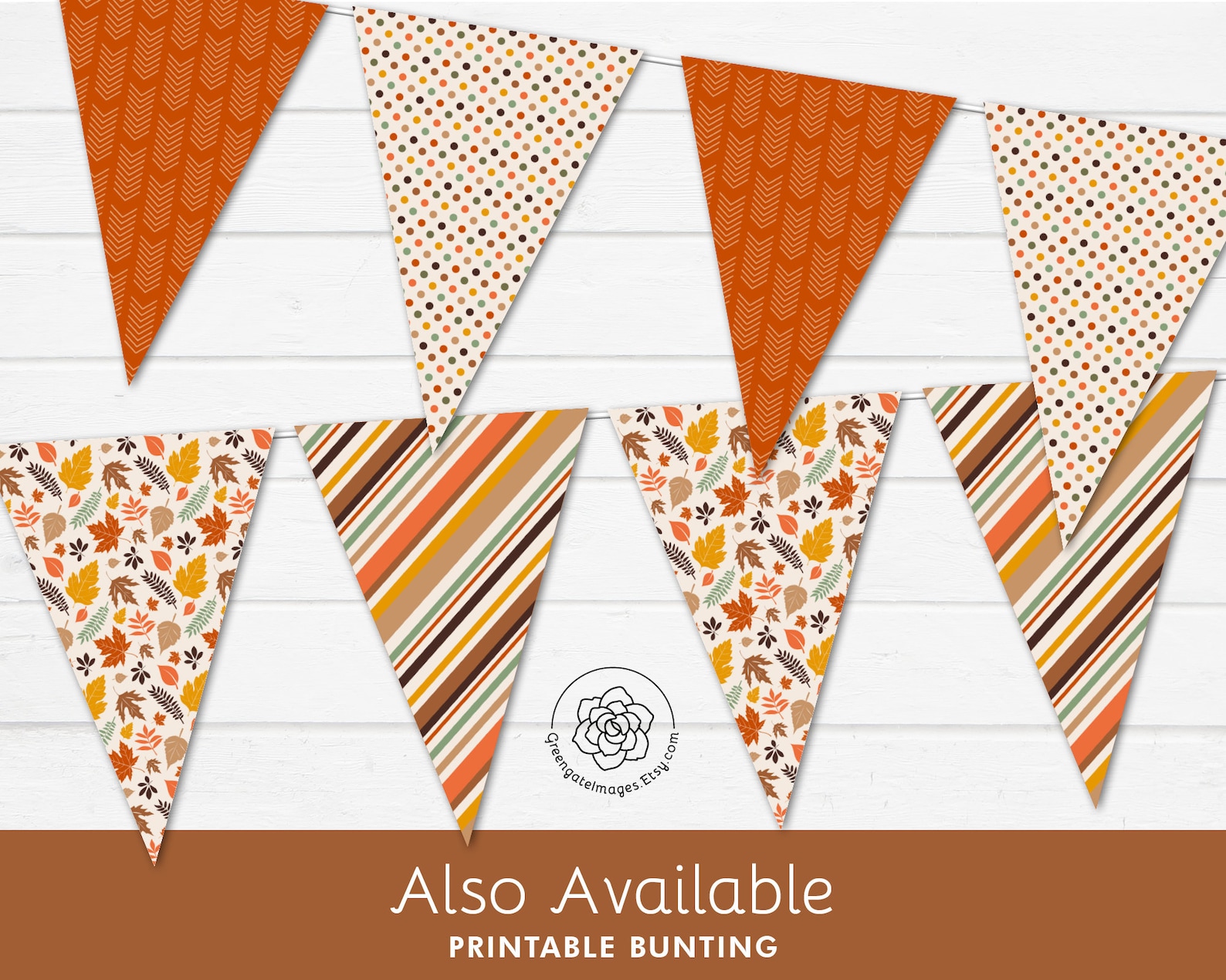 Pumpkin Pie Bunting - Fall Banner, Printable Bunting Banner, Fall ...