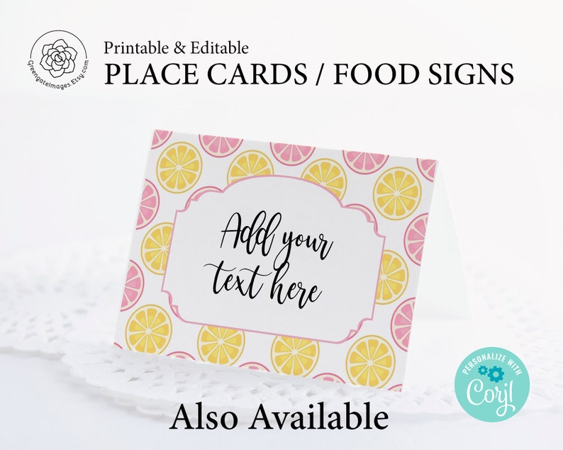 Lemon Printable Banner Lemon Party Bunting Pink and Yellow - Etsy