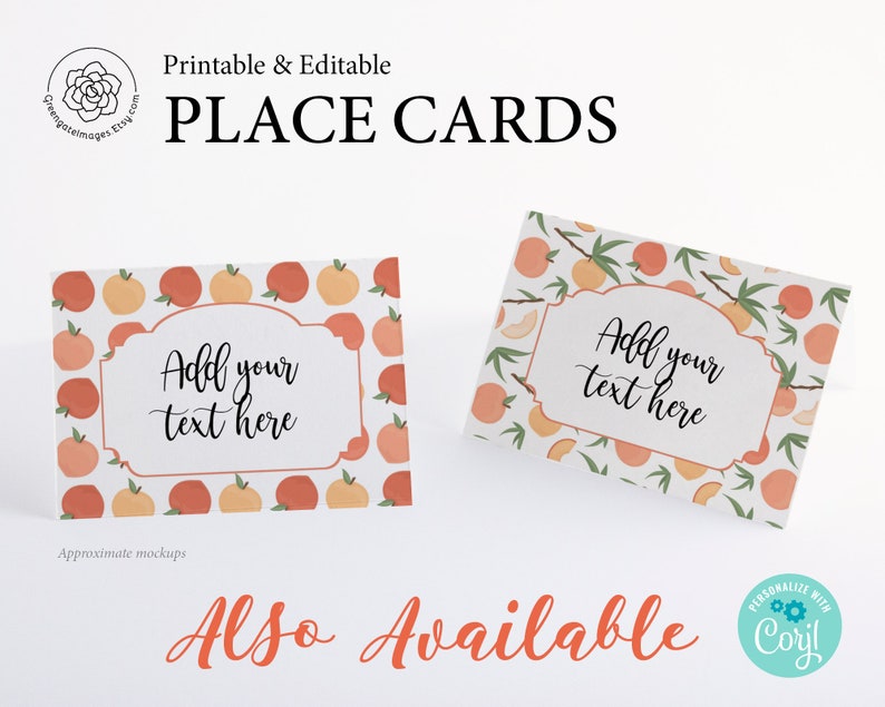 Peach Water Bottle Label - Printable, Corjl Editable, Baby Shower Ideas ...