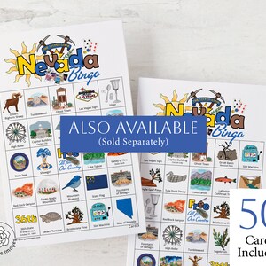 Nevada Memory Game - PRINTABLE Downloadable Activity PDF. Matching Game ...