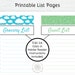Printable List Paper Editable List Page, Downloadable Shopping List, to ...