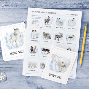 Winter Animals Scavenger Hunt - PRINTABLE Preschool, Kindergarten ...