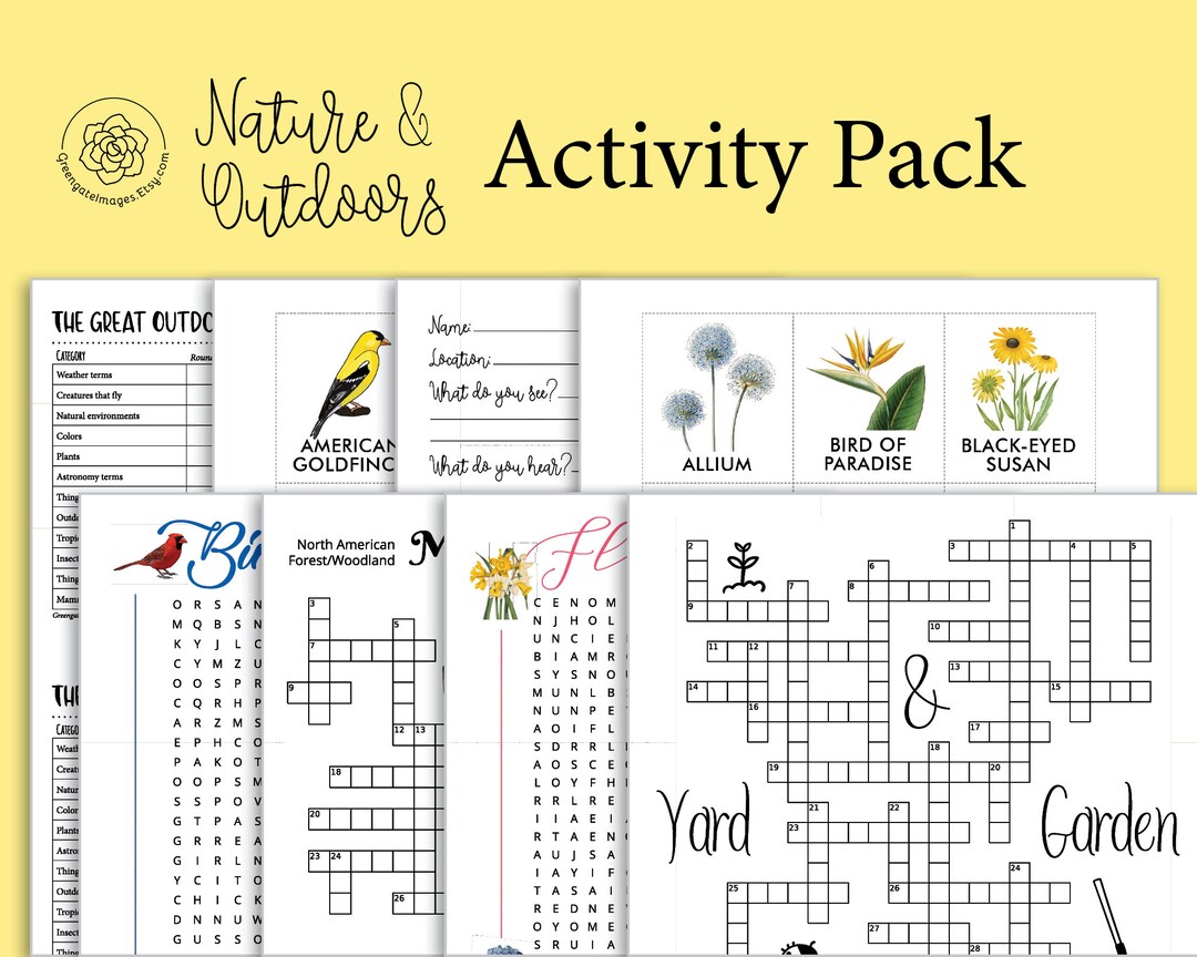 Nature Activity Printables Pack - Homeschool Printables, Animals ...