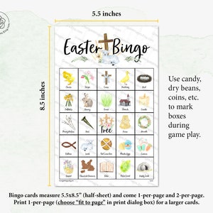 Christian Easter Bingo: 50 Printable Unique Cards, Resurrection Church ...
