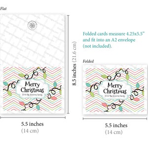 Christmas Card: PRINTABLE, Editable Note Card, Personalize in Corjl ...