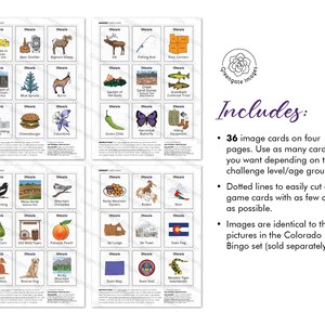 Colorado Memory Game - PRINTABLE Downloadable Activity PDF. Matching ...