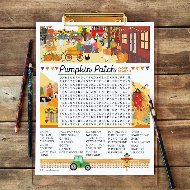 Harvest Party Word Search - Etsy