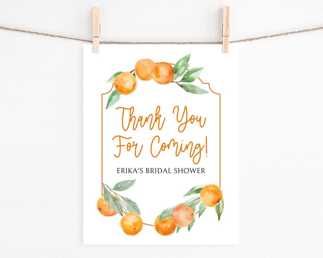 Oranges Sign Template - 8.5x11" and 5x7". Editable on Corjl. Party ...