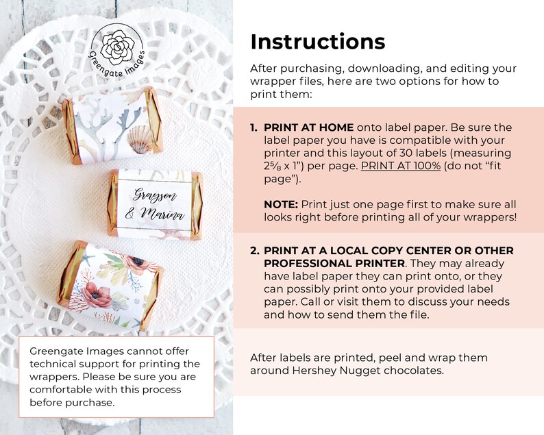 Beach Nugget Wrappers - Printable/fillable PDF Download for Wrapping ...