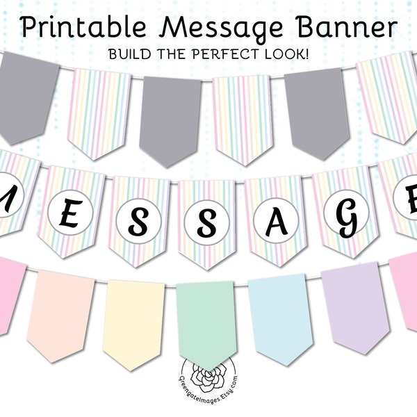Pastel Bunting - Etsy