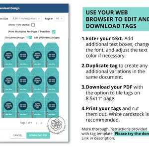 Fishing Gift Tag - Father's Day Gift Tags, Printable Gift Tag, Editable ...