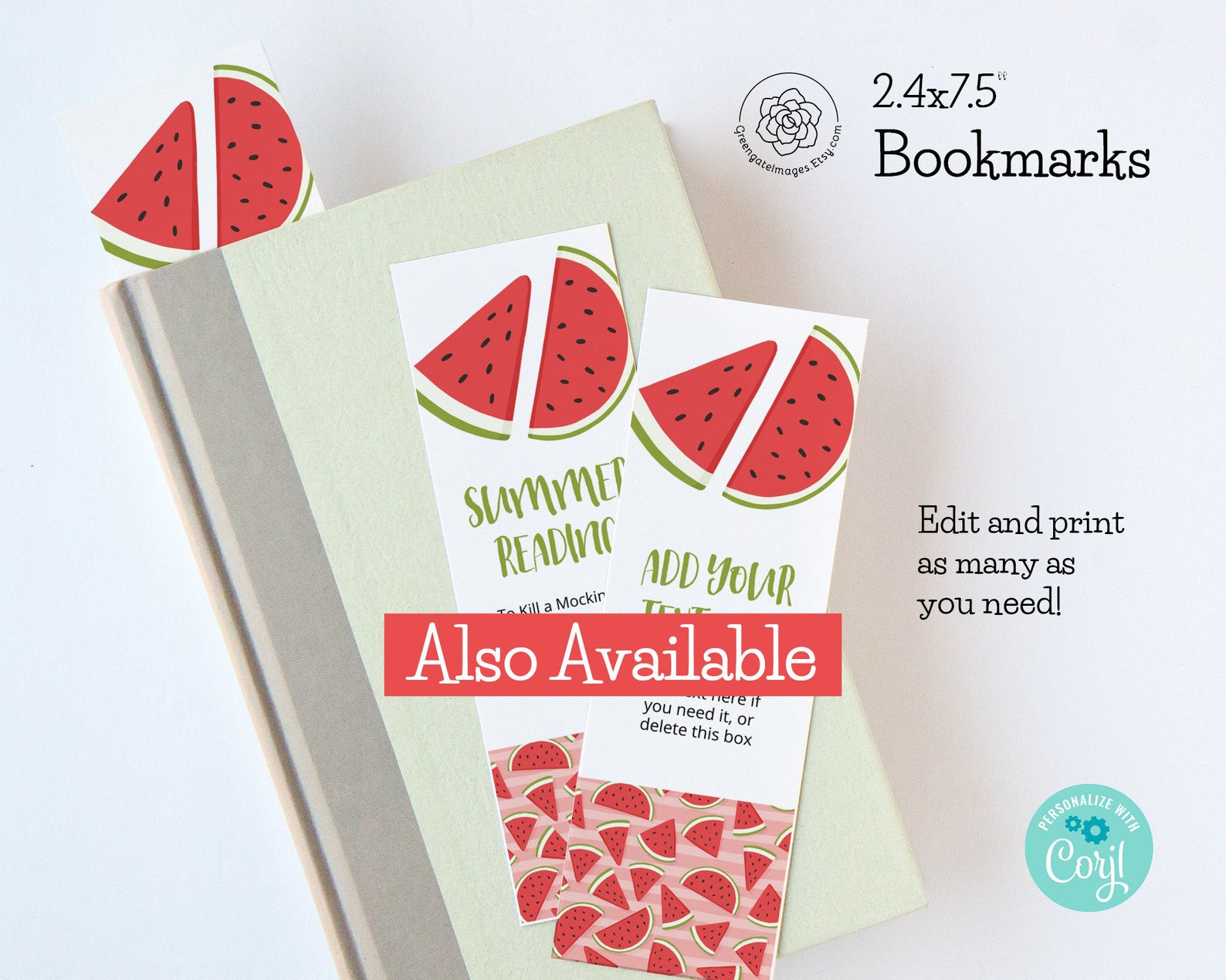 Summer Bookmark Template Personalize Corjl Summer Reading | Etsy