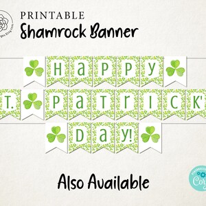 St. Patrick's Day Bunting - PRINTABLE Banner Flags, Instant Digital ...