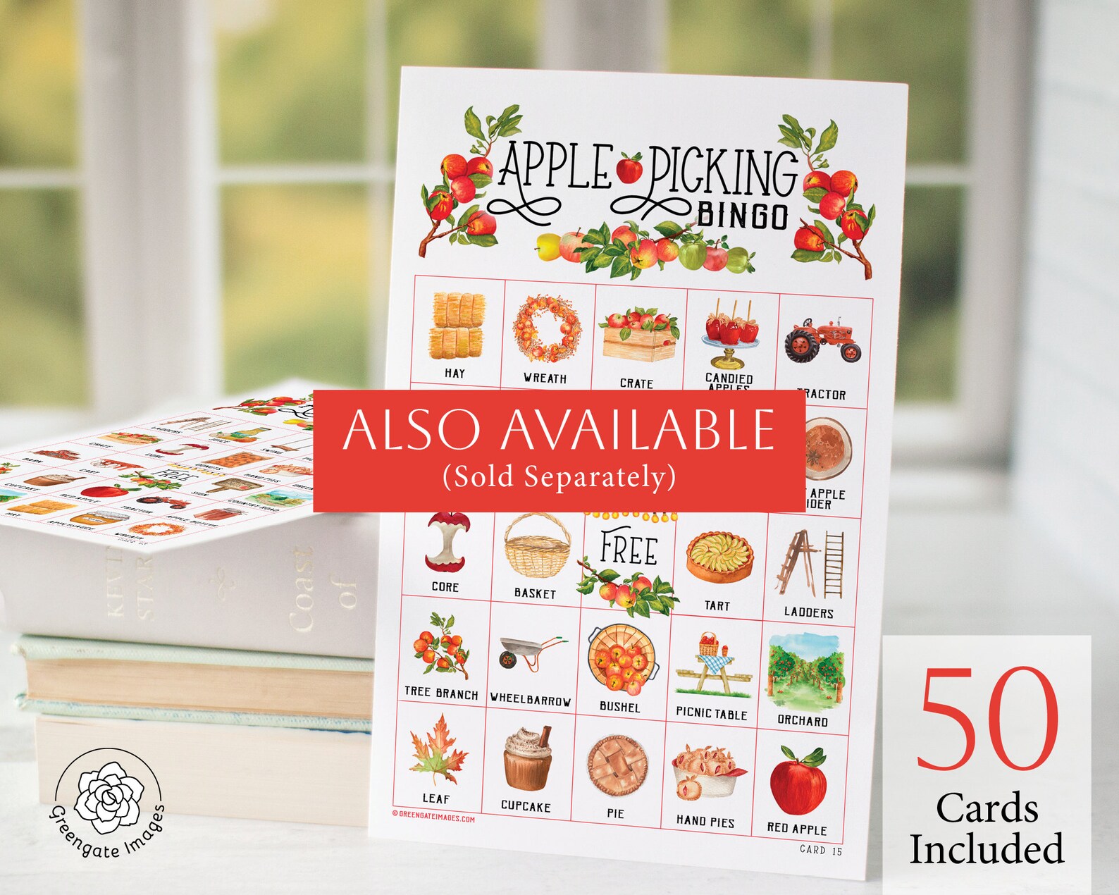 Pumpkin Patch Bingo Cards: PRINTABLE Bingo With Labeled Pictures. 50 ...