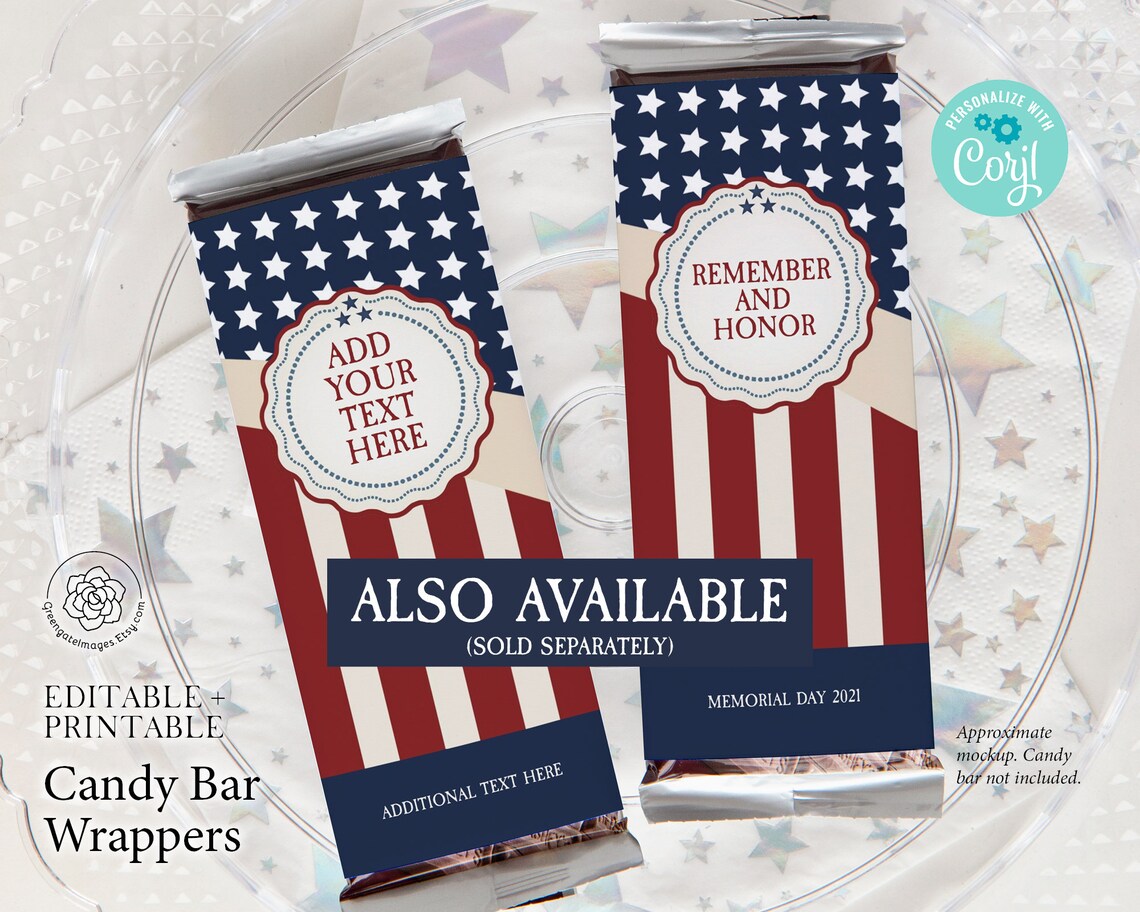 Patriotic Americana Food Signs PRINTABLE Edit in Corjl - Etsy