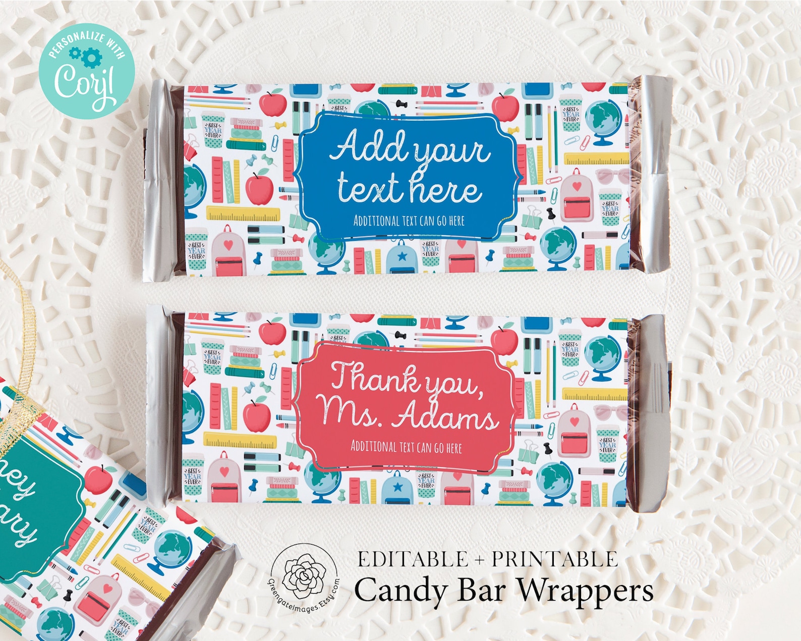 School Candy Bar Wrappers PRINTABLE Custom Hershey Wrap - Etsy