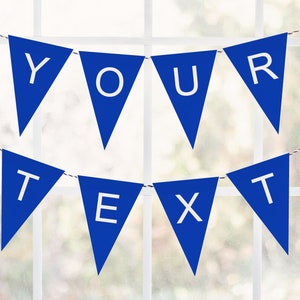 Blue Letter Banner - PRINTABLE, Editable Banner PDF. Instant Digital ...