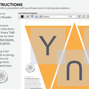 Marigold Letter Banner - PRINTABLE, Editable Banner PDF. Instant ...