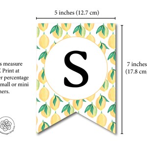 Lemon Message Banner - Printable Bunting, Editable Corjl, Custom ...