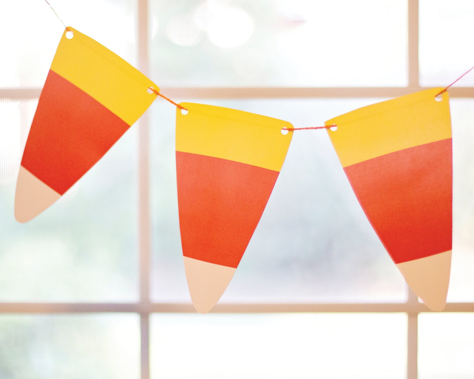 Candy Corn Banner: Candy Corn Decorations Halloween Garland - Etsy