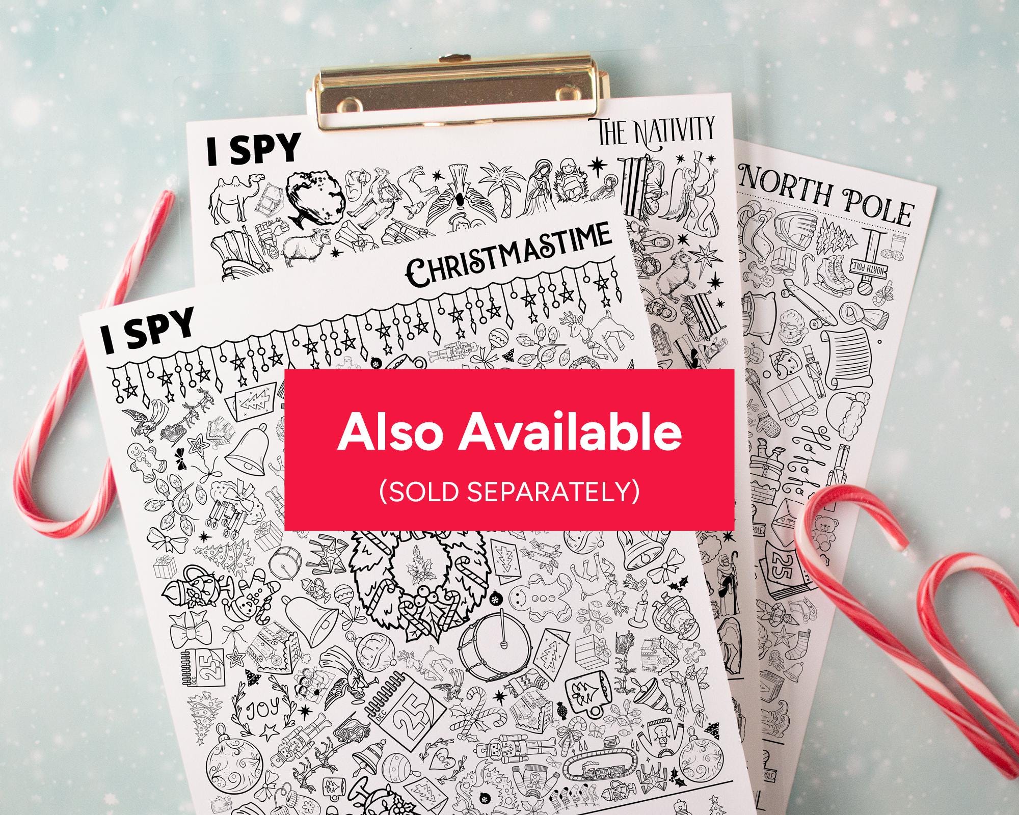 Winter I Spy Bundle - PRINTABLE - Answer Key Included! Three 8.5x11 ...