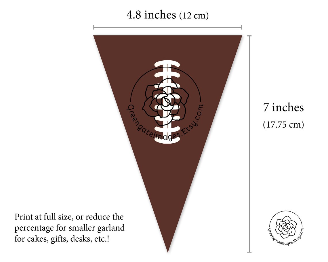 Football Bunting Football Banner Football Printable - Etsy