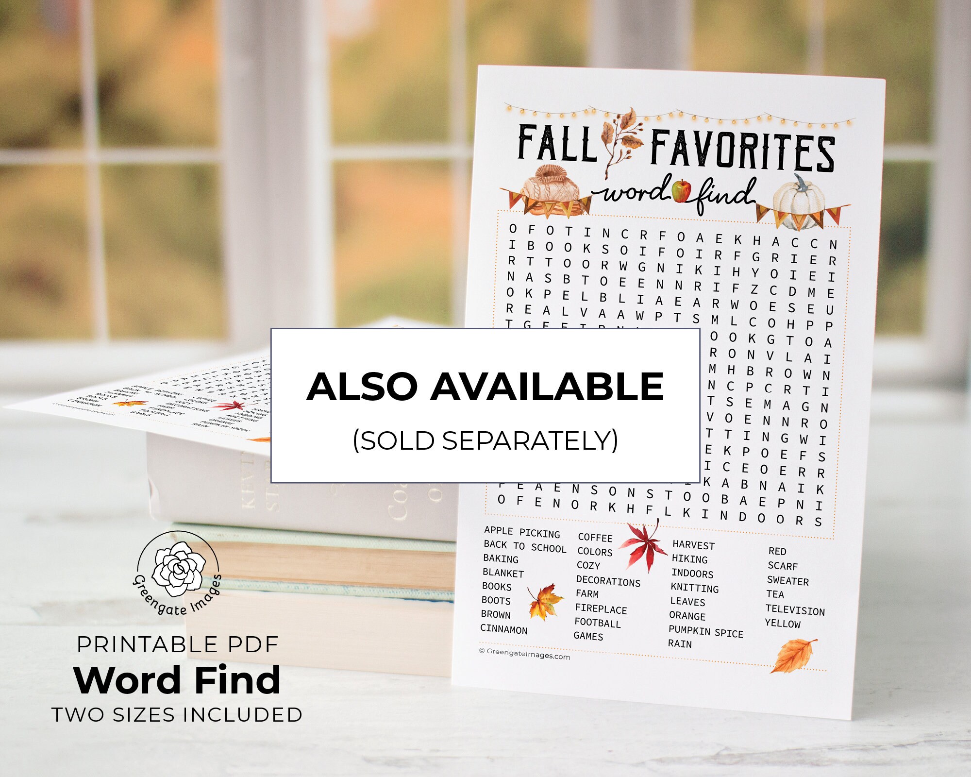 Fall Bingo Cards: Printable Bingo, 50 Cards, Fall Party Idea, Senior ...