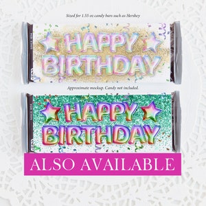 6.5 Happy Birthday Bag Toppers PRINTABLE Ziplock - Etsy