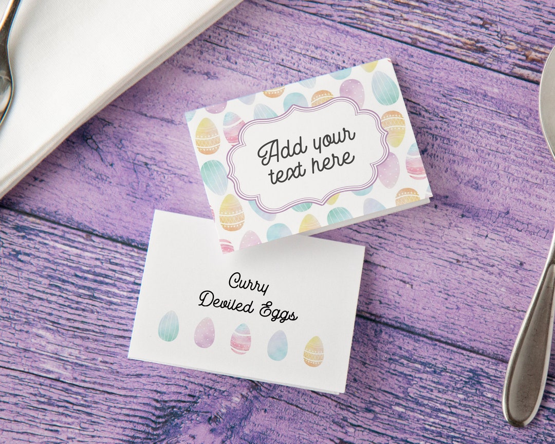 Easter Place Cards PRINTABLE Buffet Sign, Editable in Corjl, Party Food ...