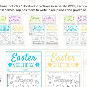 Easter Dot-to-dot Pack PRINTABLE Connect-the-dots Coloring Page, Easter ...