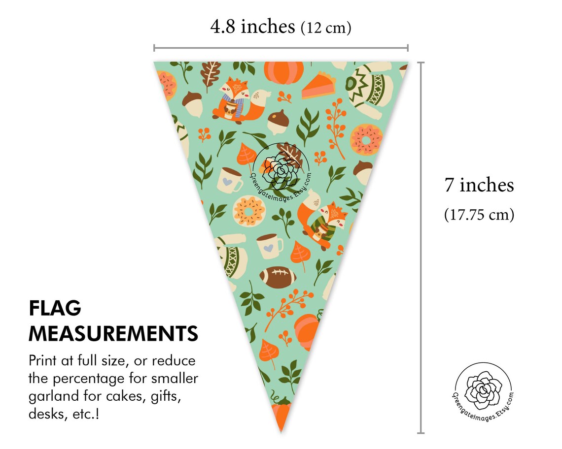 Fall Bunting PRINTABLE Instant Download PDF. - Etsy