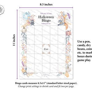 FILLABLE Halloween Bingo Template: 50 Cards Printable Bingo Pdf ...