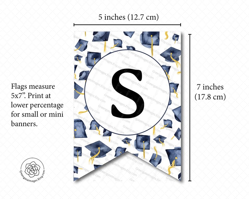 Graduation Message Banner - Printable Bunting, Editable Corjl, Custom ...