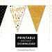 Happy New Year Bunting Party Printable Digital Banner | Etsy