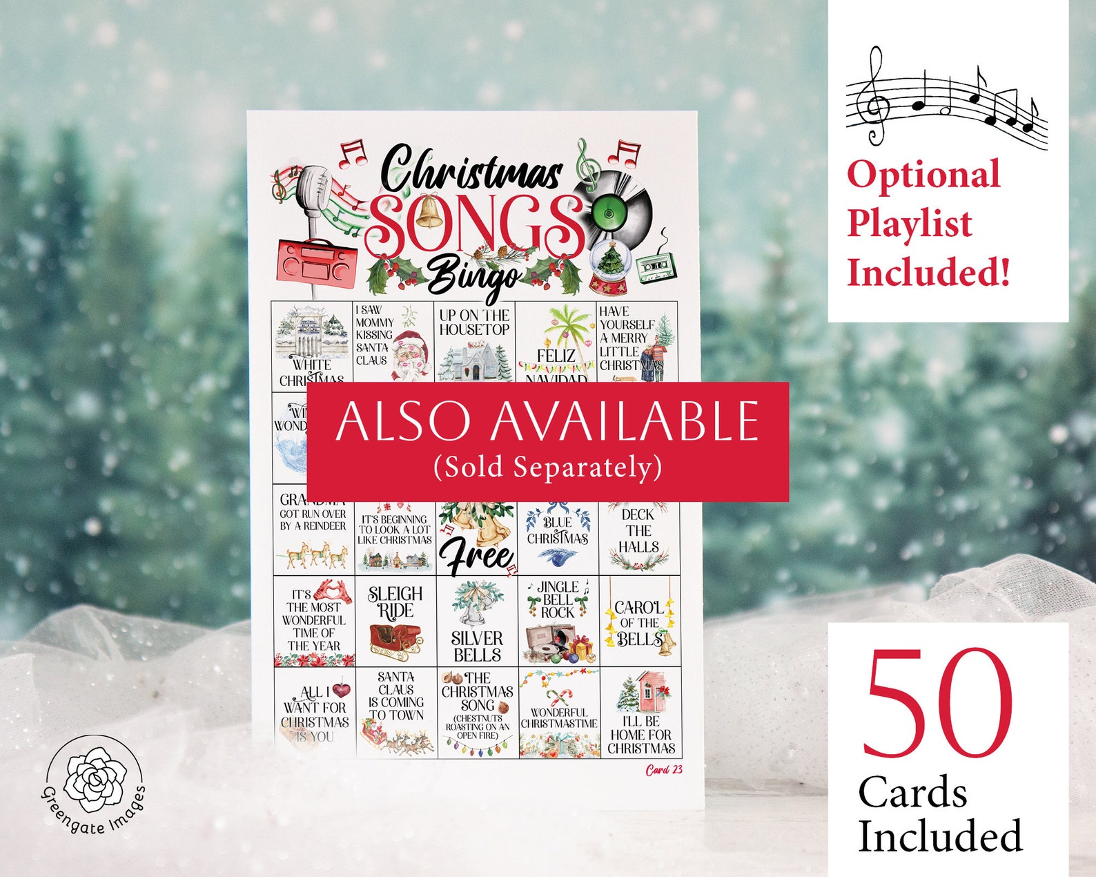 Christmas Activities Bingo - 50 PRINTABLE Unique Cards. Instant ...