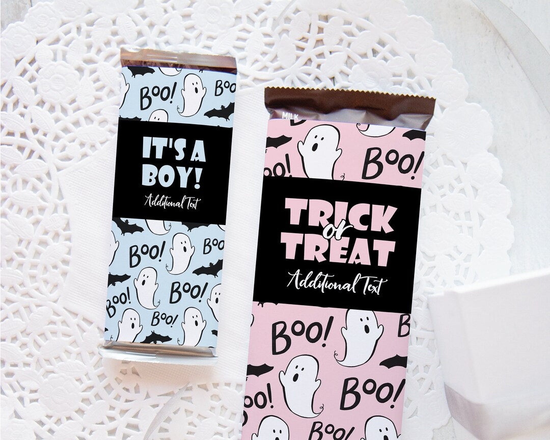 Candy Bar Wrappers - Custom Hershey Wrap, Halloween Candy Bar, Editable ...