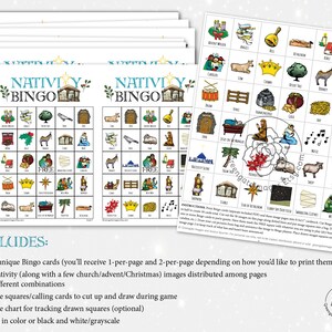 Nativity Bingo Cards: Printable Christmas bingo 50 cards | Etsy