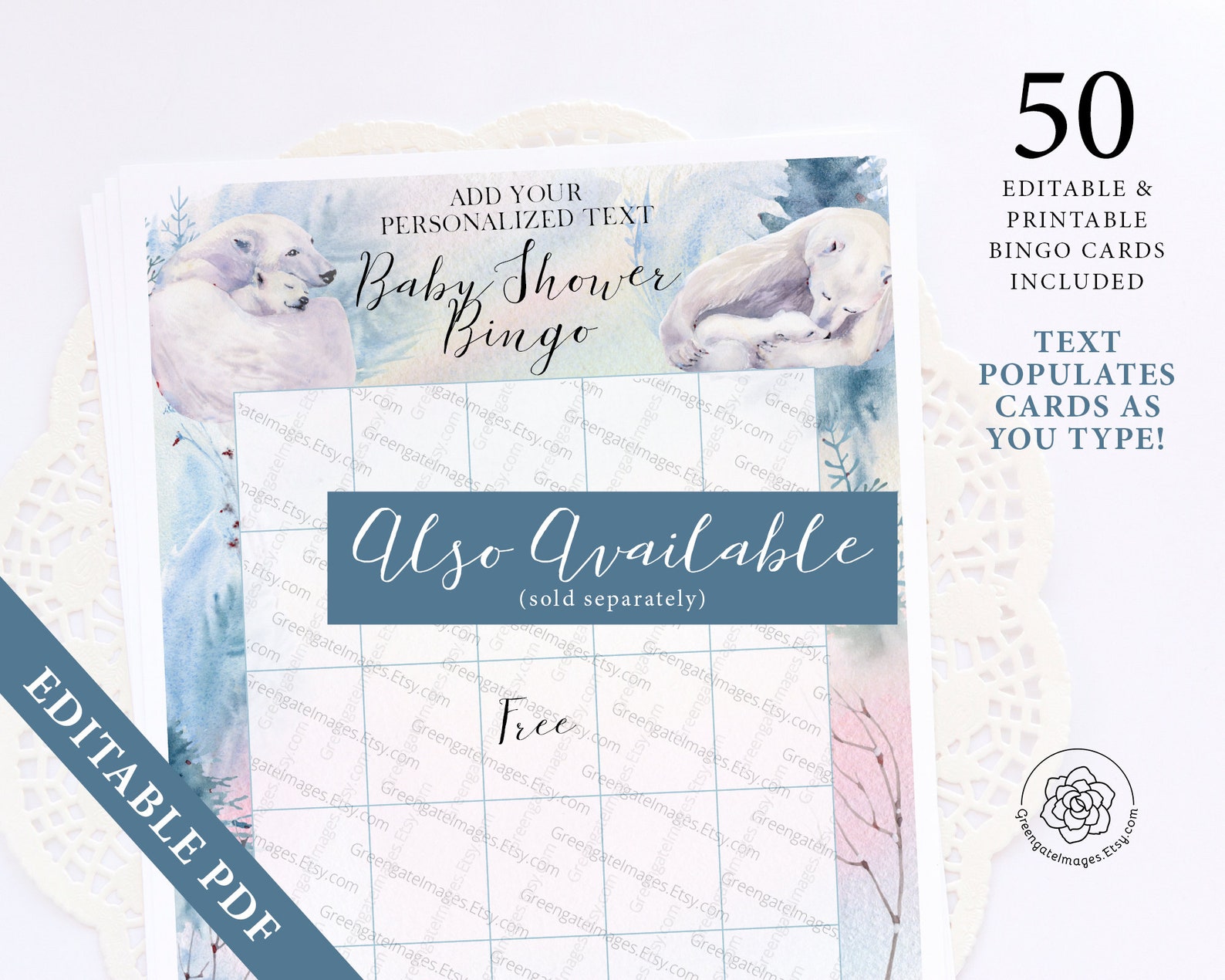 FILLABLE Christmas Town Bingo Template: 50 Cards Printable | Etsy