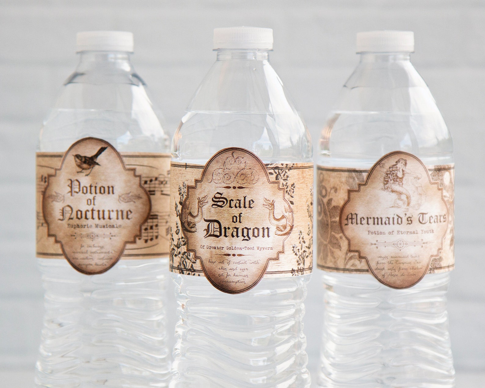 Apothecary Potion Water Bottle Labels PRINTABLE Vintage - Etsy